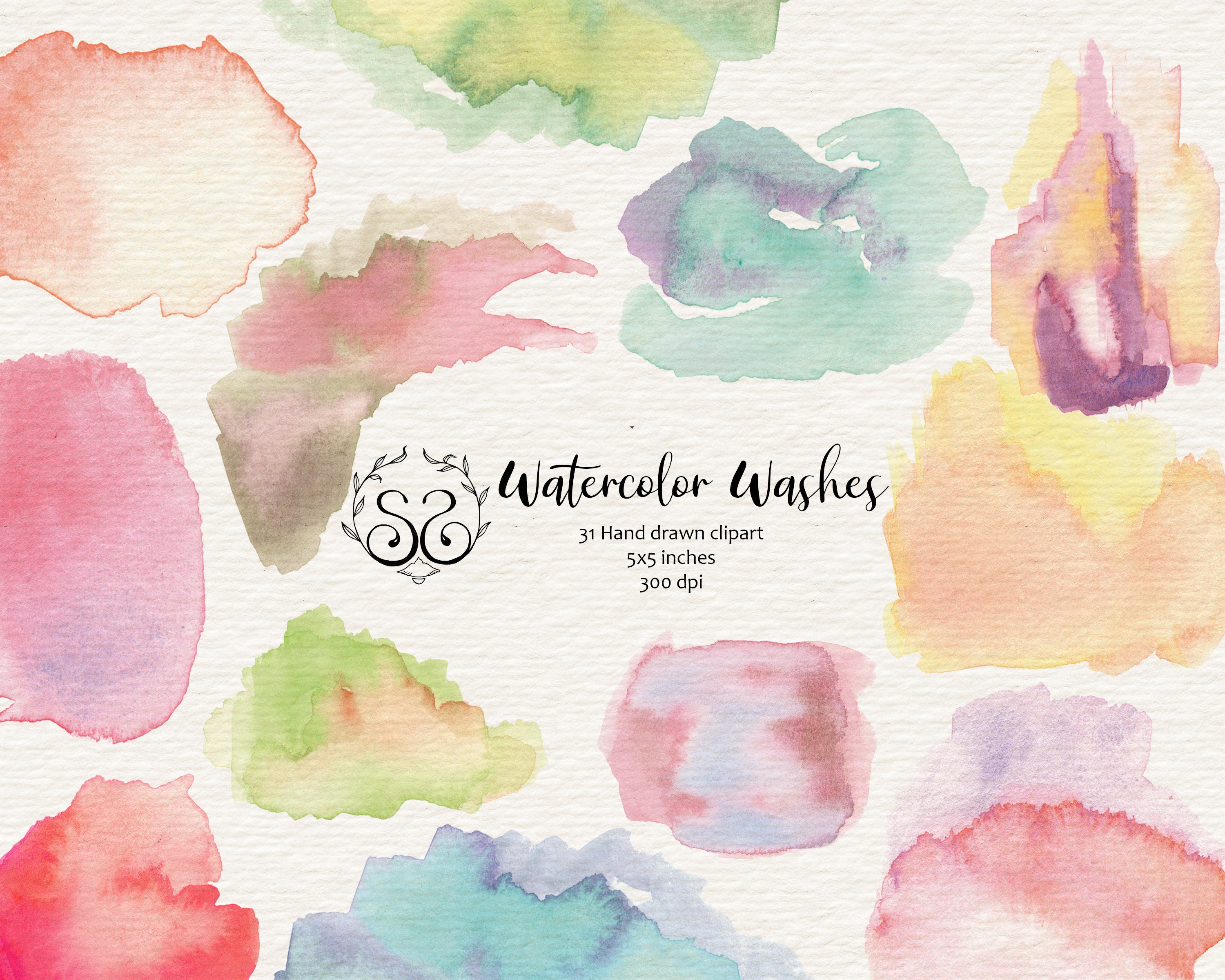 Watercolor Paint Splashes Great for invitations digital download ...