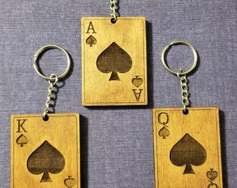 Ace Card Keychain | Etsy