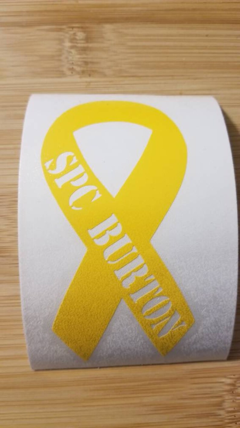 Personalized Deployment Yellow Ribbon Car Decal - Etsy