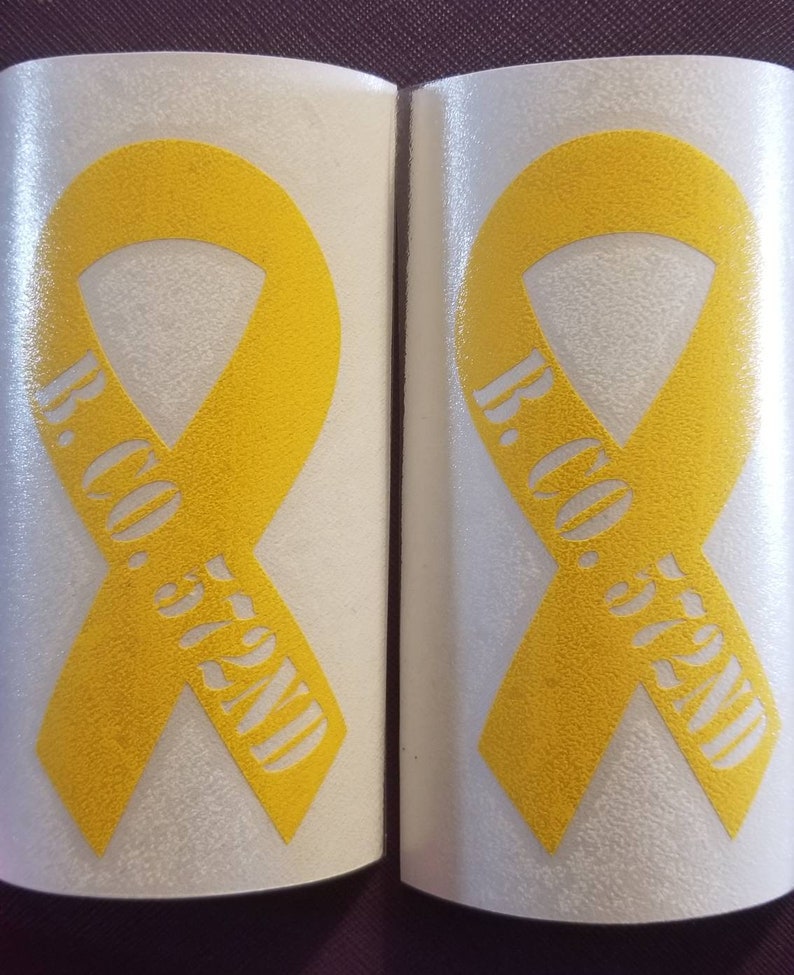 Personalized Deployment Yellow Ribbon Car Decal - Etsy