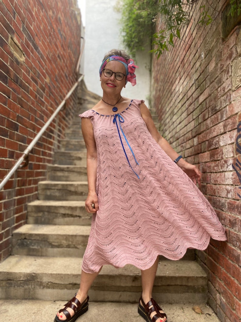 PDF KNITTING Pattern Midsummer Lace Dress.sizes: S/m M/l - Etsy