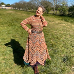 PDF KNITTING Pattern M Size Only Loose Loop Wave Dress Knitting Pattern ...