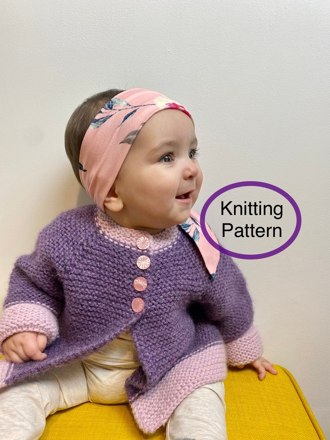 PDF KNITTING Pattern in English Only.grow With Me Jacket for Baby ...