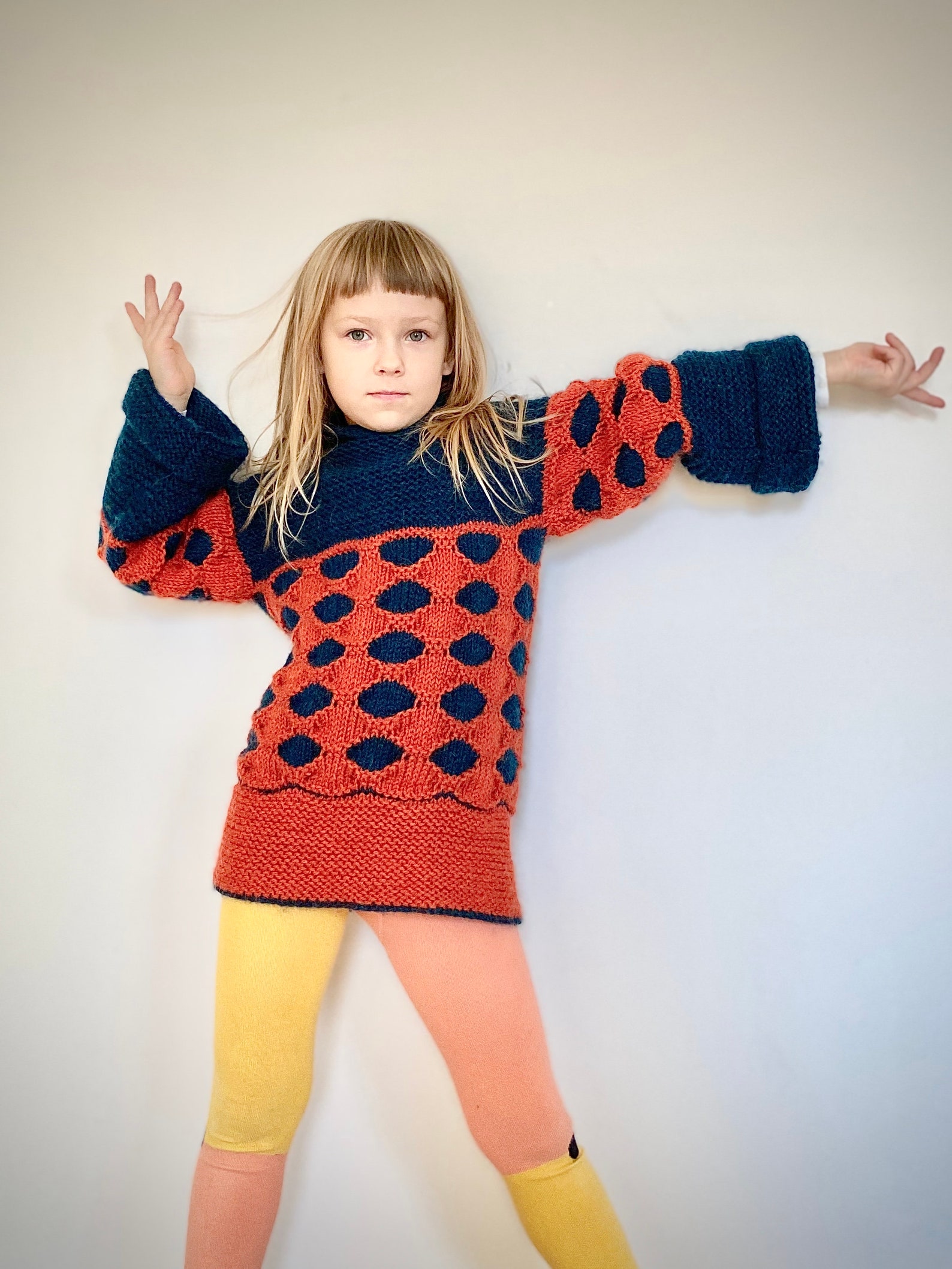 PDF Knitting Pattern Only.knitted Tunic Honeycomb Pattern for Girl Min ...