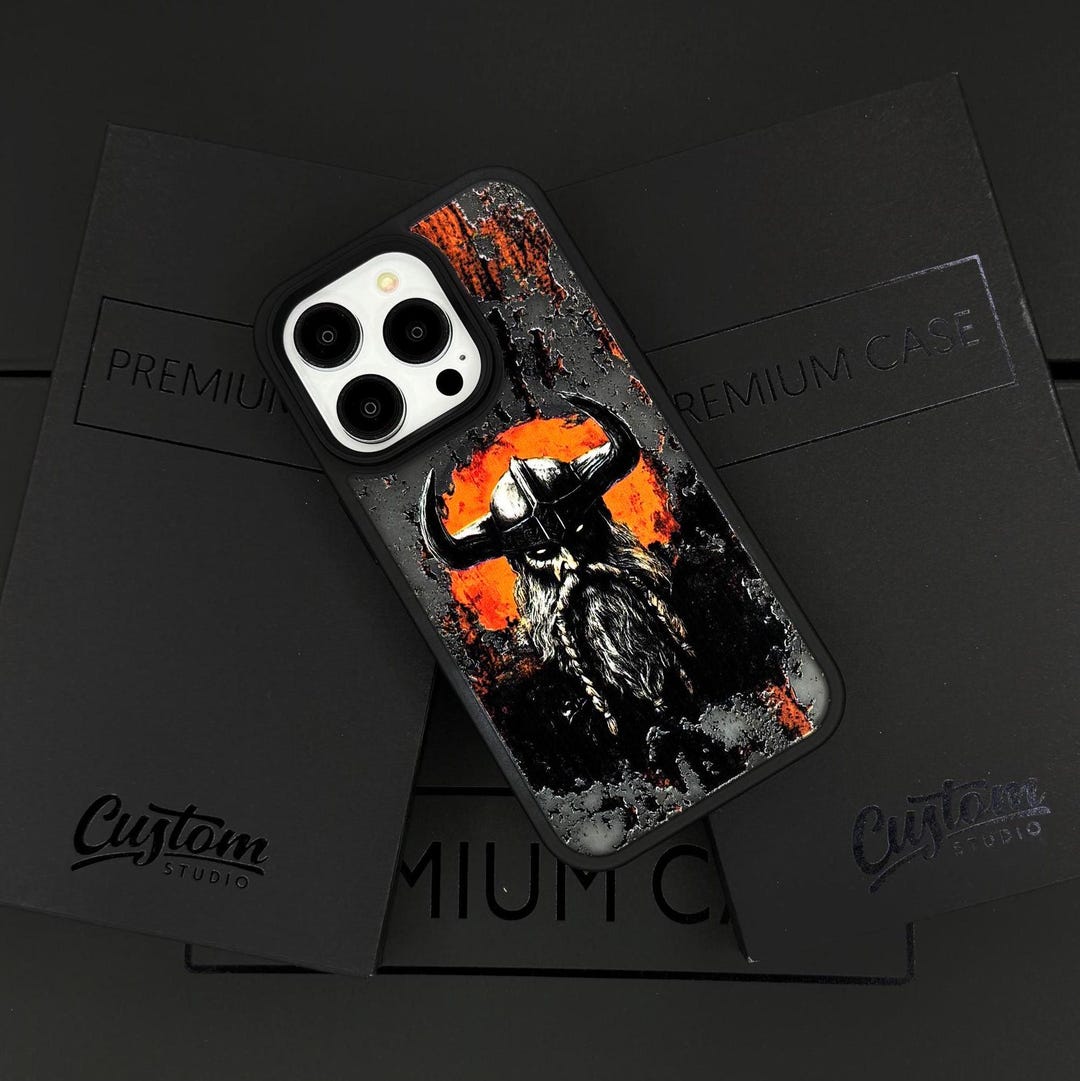 Viking Warrior Art iPhone 16 Pro Max Case, Norse Viking Phone Cover for ...