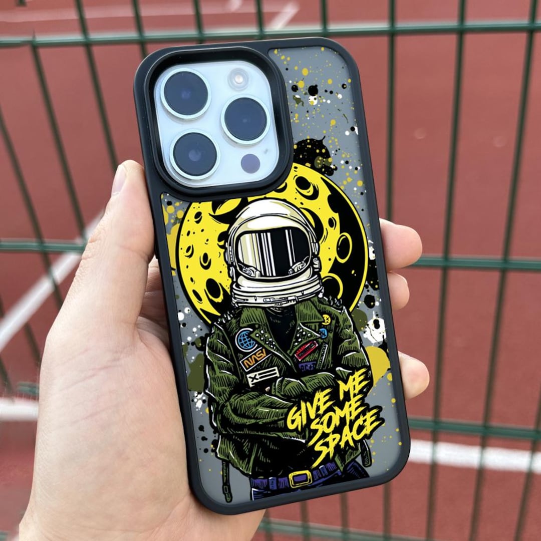Astronaut Moon Art iPhone 17 Pro Max Case, Space Theme Phone Cover for ...