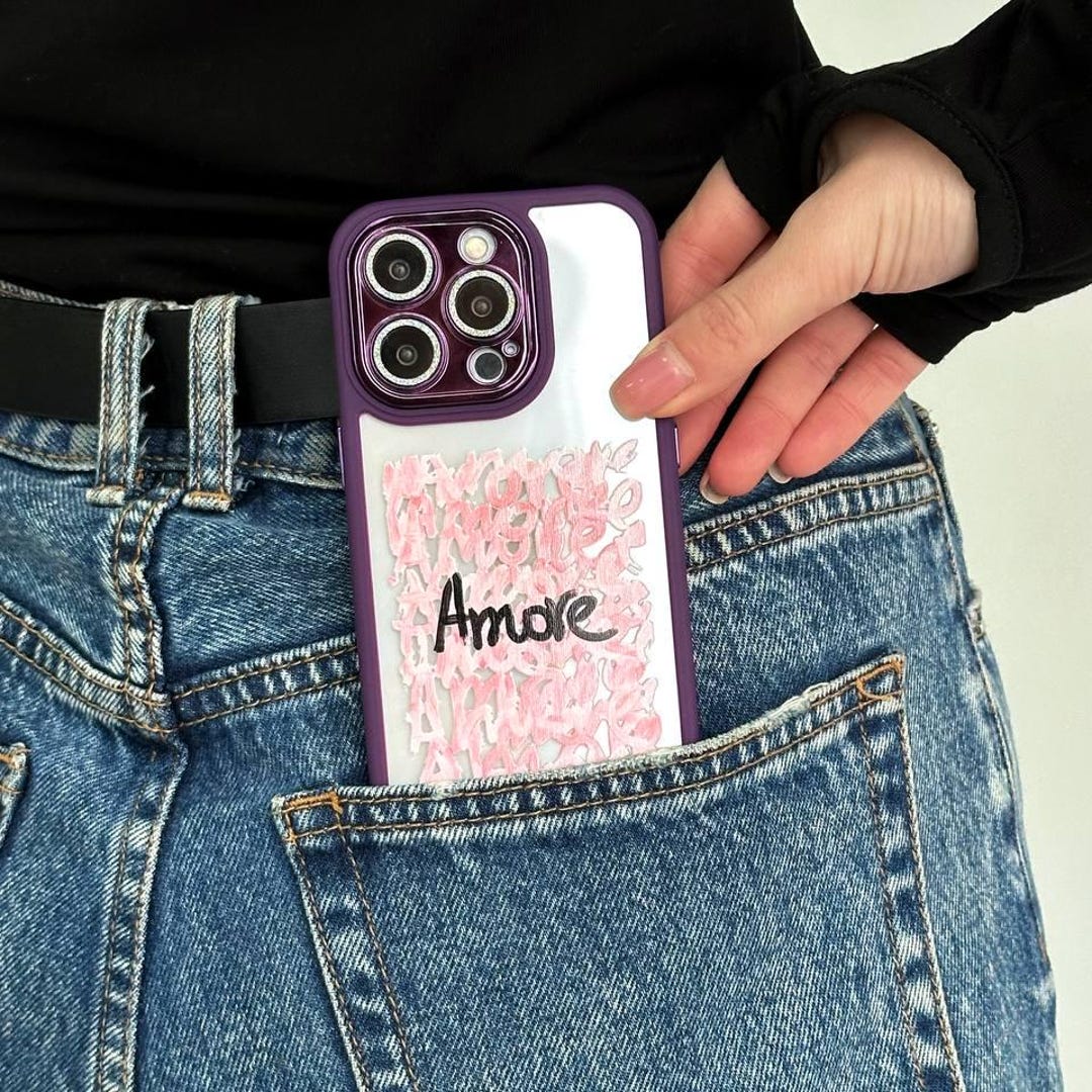 Amore Love Aesthetic iPhone 16 Pro Max Case, Romantic Art Phone Cover ...