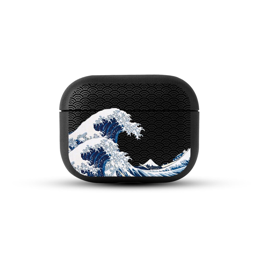 Great Wave Airpods Pro Eco Leather Case, Japanese Hokusai Personalized ...