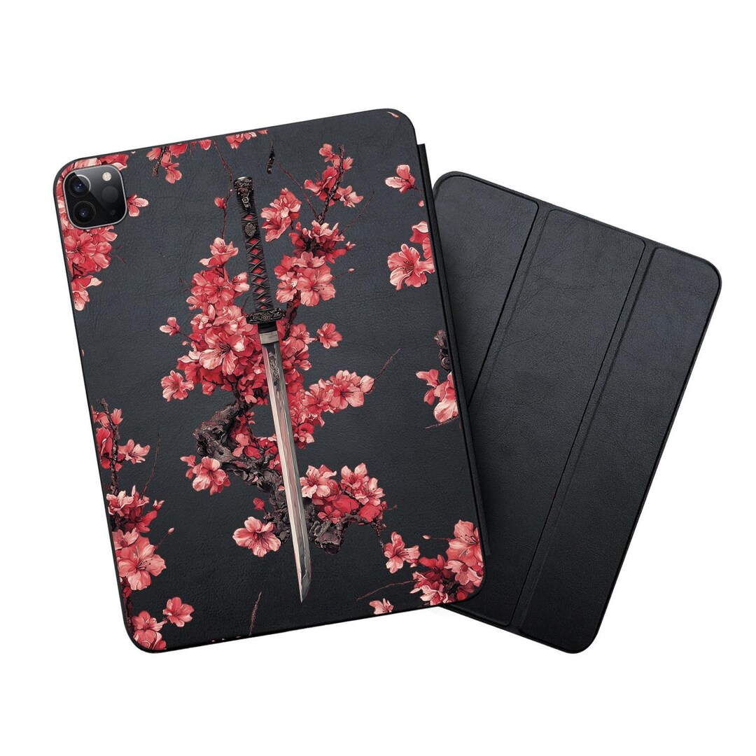 Sakura Katana iPad Pro 12.9 Case, Cherry Blossom Sword iPad Air 5/6 ...
