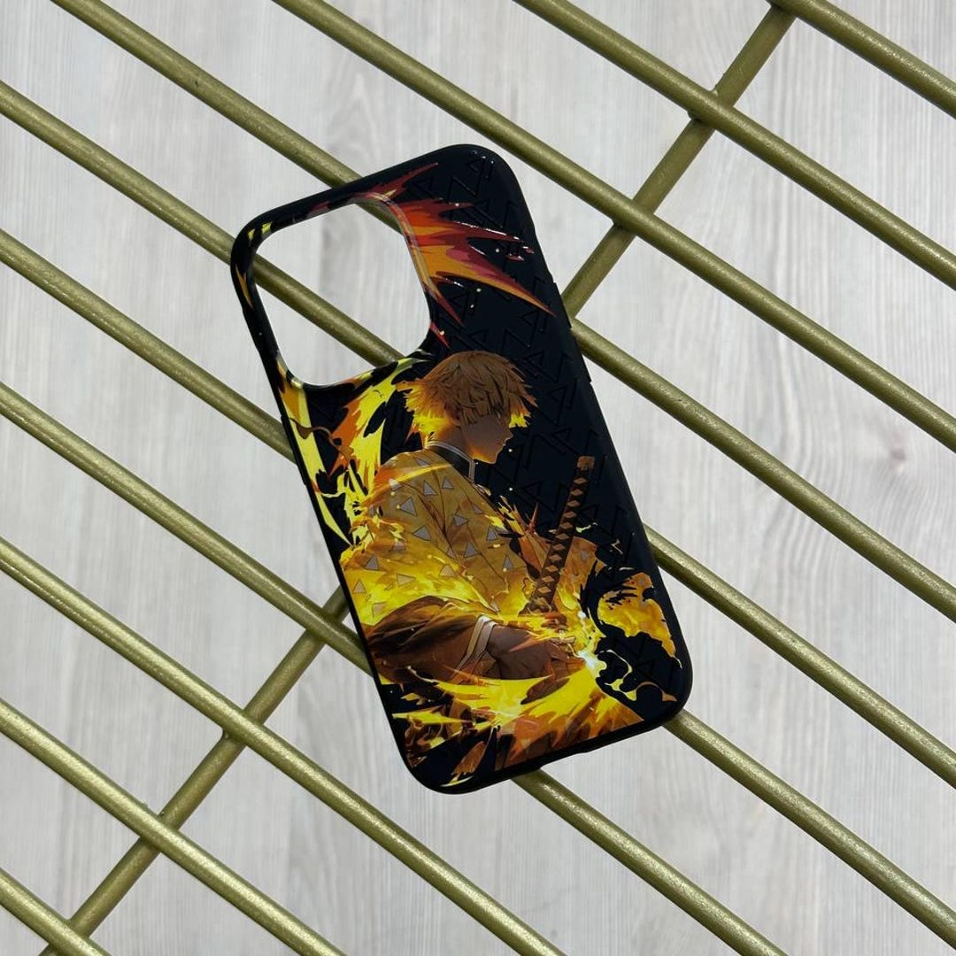 Flaming Swordsman iPhone 16 Pro Max Case, Anime Samurai Phone Cover for ...