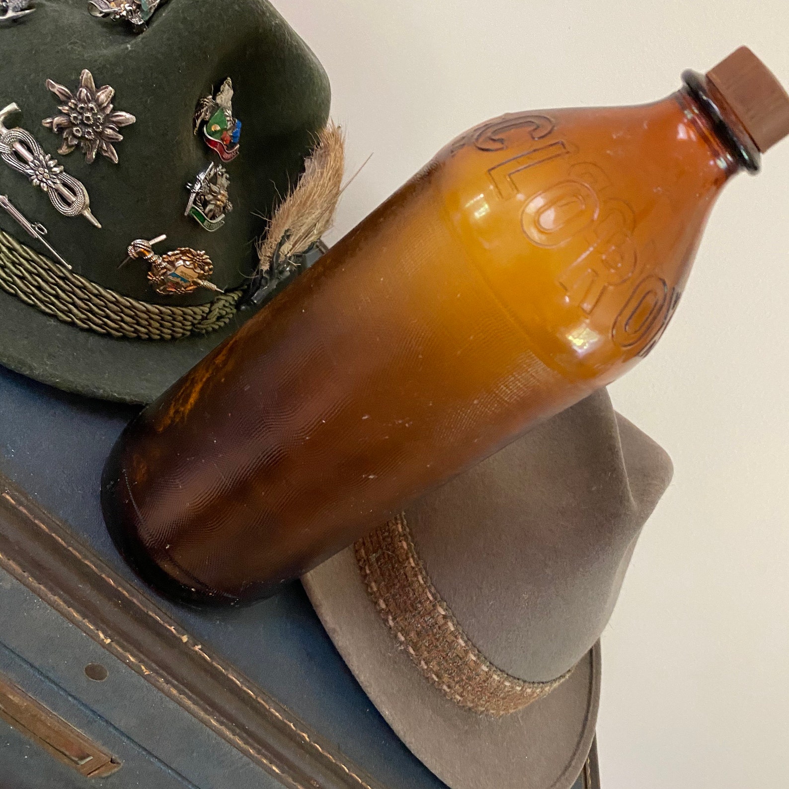 Vintage Brown Glass Clorox Bottle Etsy