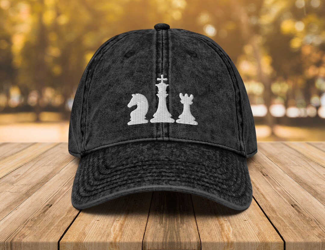 Chess Vintage Cotton Twill Cap • Chess Player Dad Hat • Ches Pieces ...