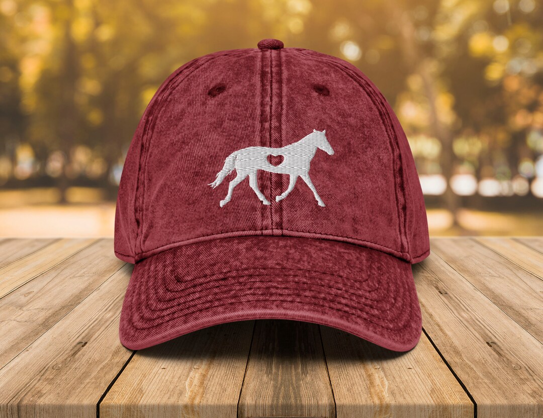 Embroidered Horse Cotton Twill Cap: Horse Lover Gift - Etsy