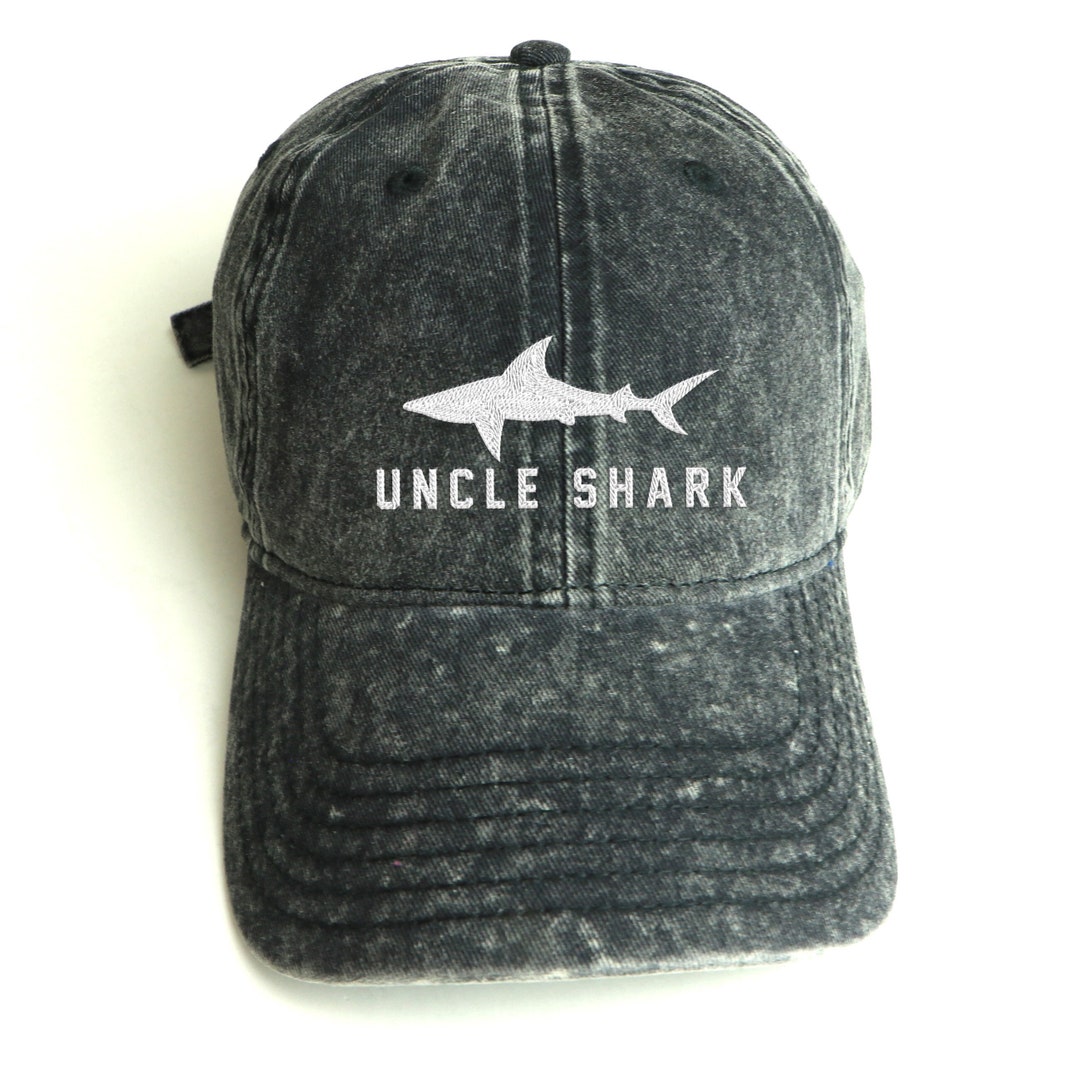 Uncle Shark Embroidered Vintage Style Hat Uncle Shark Cotton Twill Cap ...