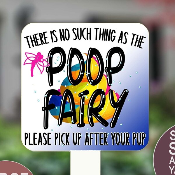 No Poop Fairy Sign - Etsy
