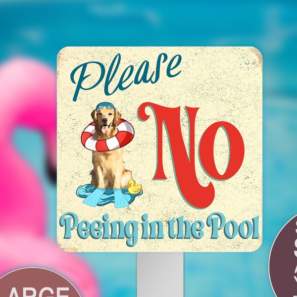Funny Pool Signs - Etsy