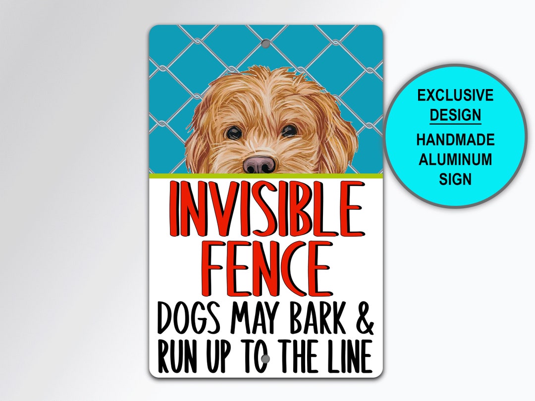 Doodle Dog Yard Signs, Invisible Fence Warning Sign, Dog Owner Gift ...
