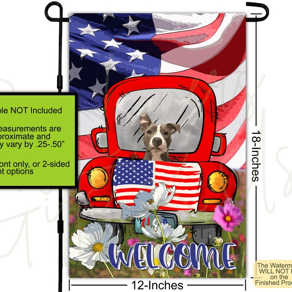 Pit Bull Garden Flag - Etsy