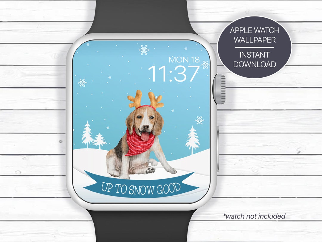 Beagle Christmas Watch Faces, Smartwatch Face Christmas, Dog Wallpaper ...