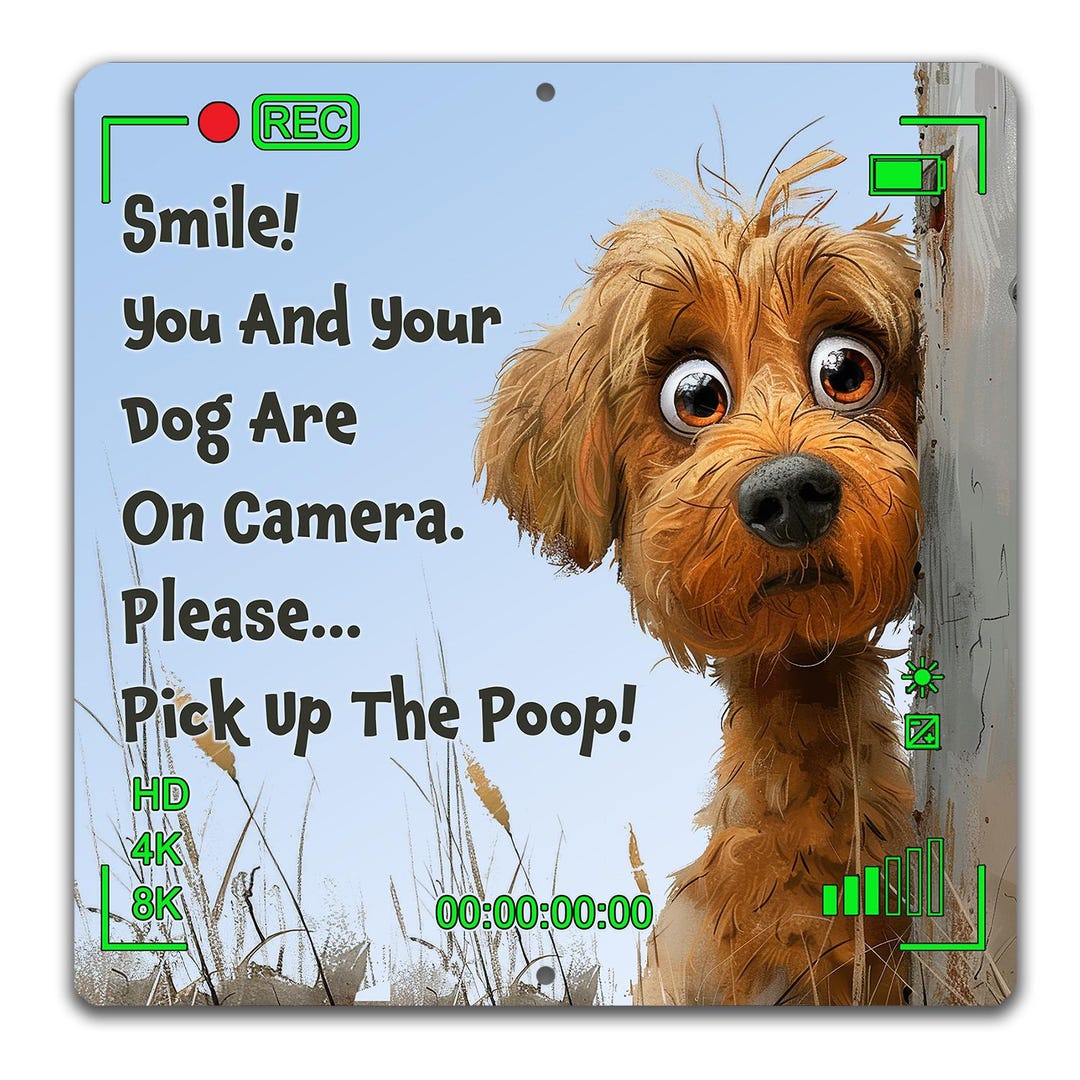 Smile You're on Camera Please Pick up the Poop Security Camera Yard ...