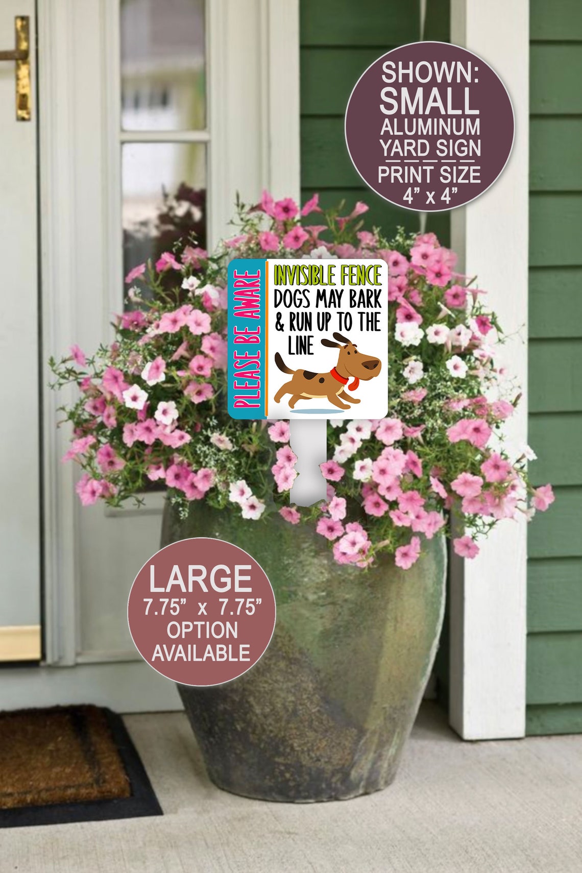 Invisible Fence Sign Beware of Dog Sign Fence Decor Lawn - Etsy