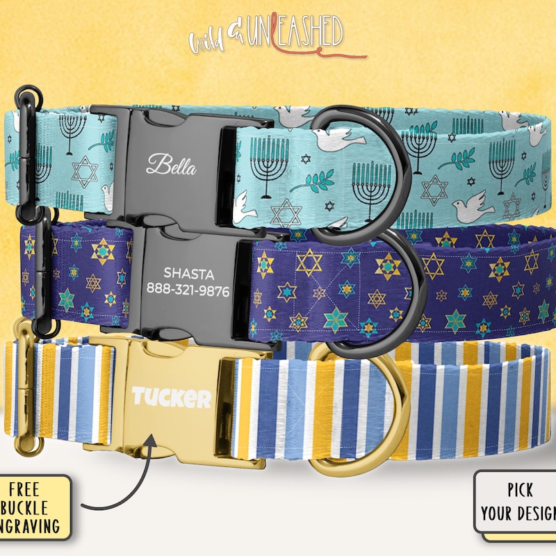 Winter 1 Inch Dog Collars - Etsy