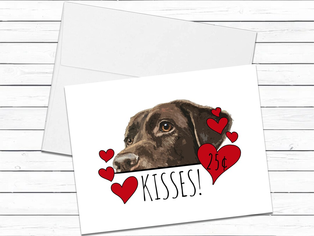 Chocolate Lab Valentines Day Card, Labrador Valentine Card, Mothers Day ...