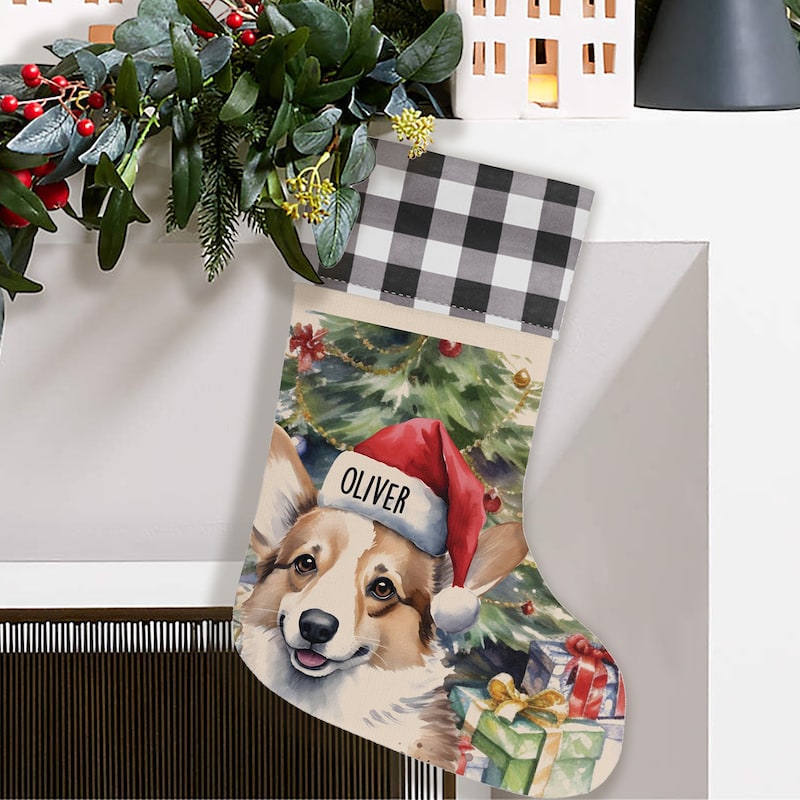 Corgi Christmas Stocking - Etsy