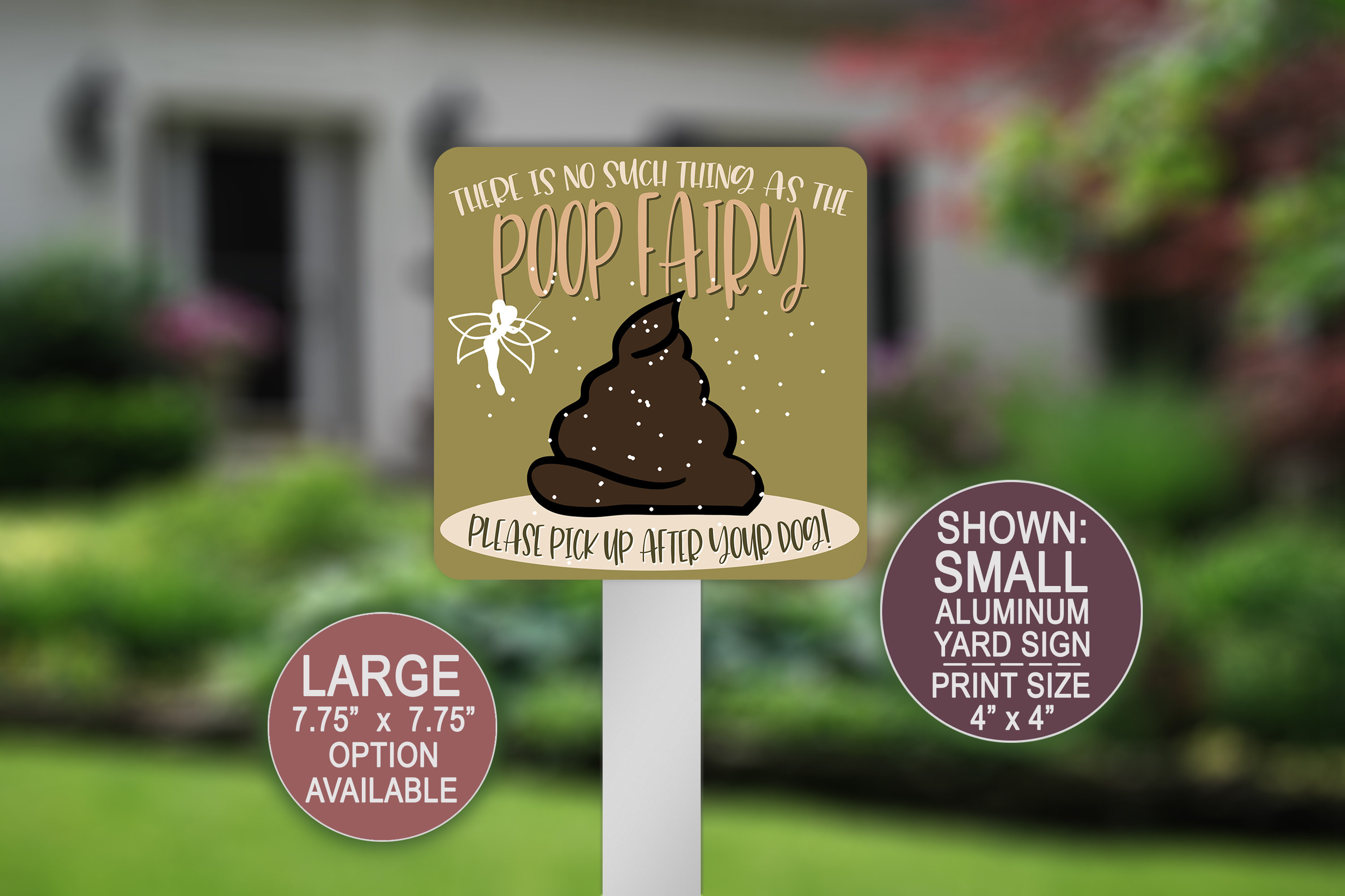 No Such Thing as Poop Fairy Yard Sign Dog Home Square - Etsy Ireland