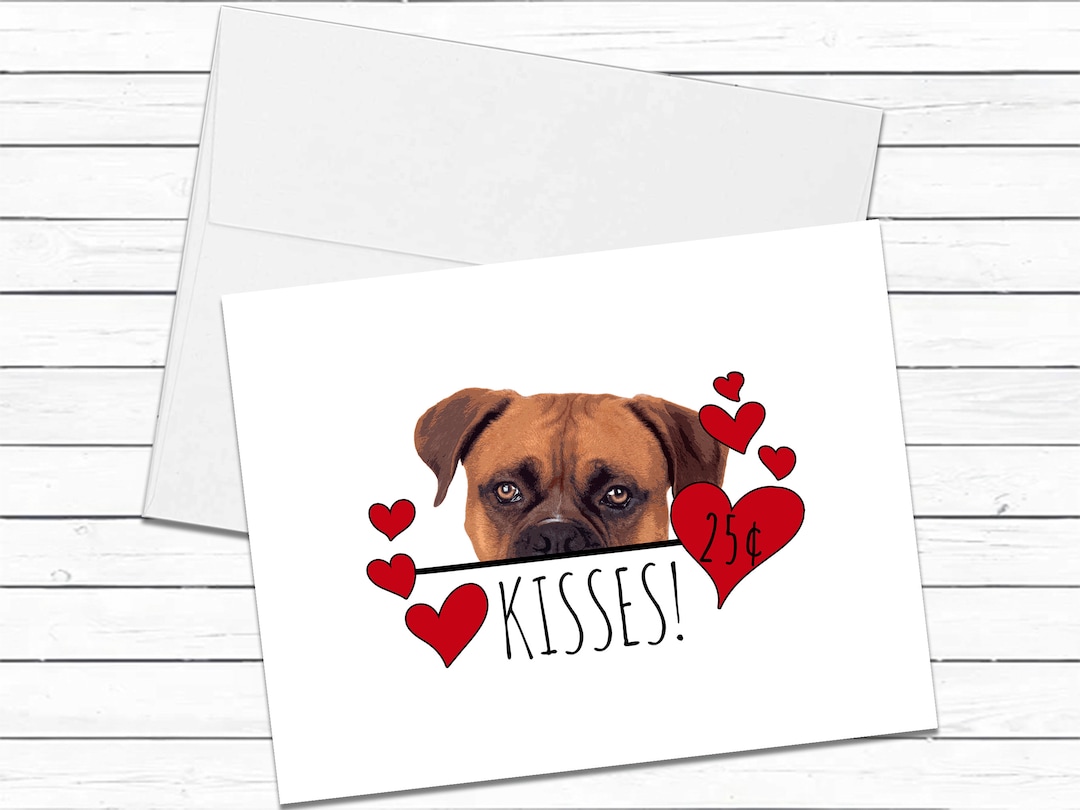 Boxer Valentines Day Card, Valentine Card, Boxer Mothers Day Card ...