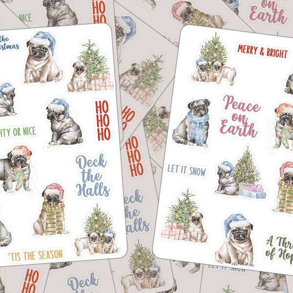 Pug Christmas - Etsy