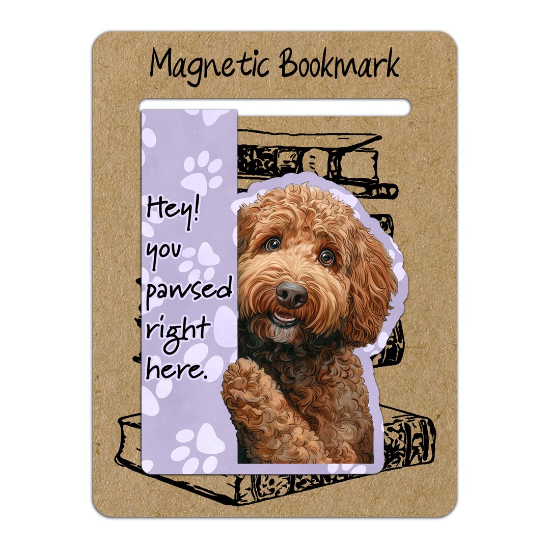 Goldendoodle Magnetic Bookmark Bookish Gift for Student, Bookstagram ...