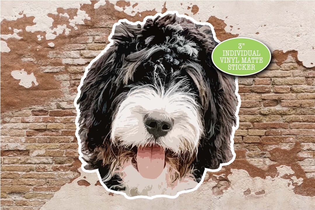 Bernedoodle Sticker, Bernedoodle Gift for Mom, Cute Dog Sticker ...