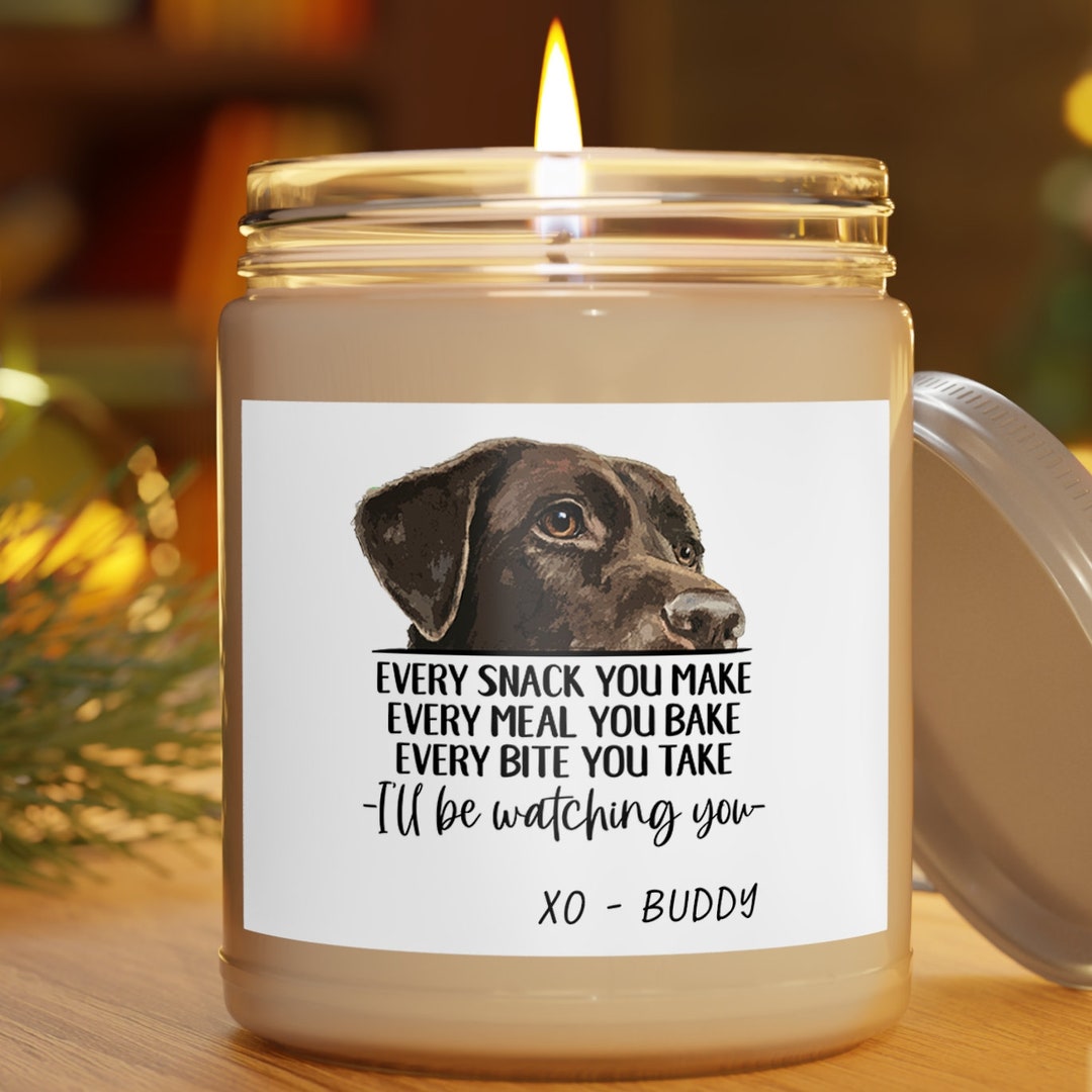Personalized Chocolate Labrador Candle, Lab Pet Parent Gift Funny ...