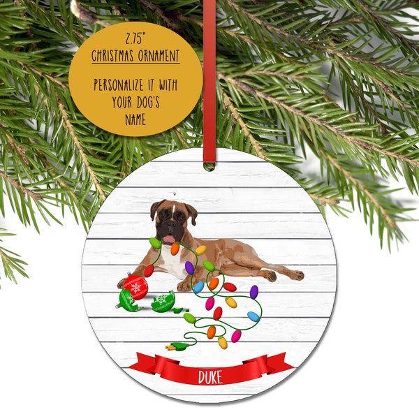 Boxer Dog Ornament - Etsy