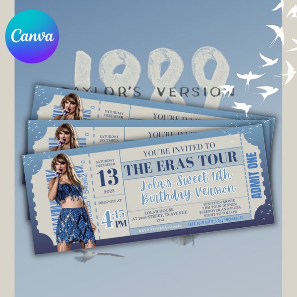 Concert Ticket Party Invitation - Etsy