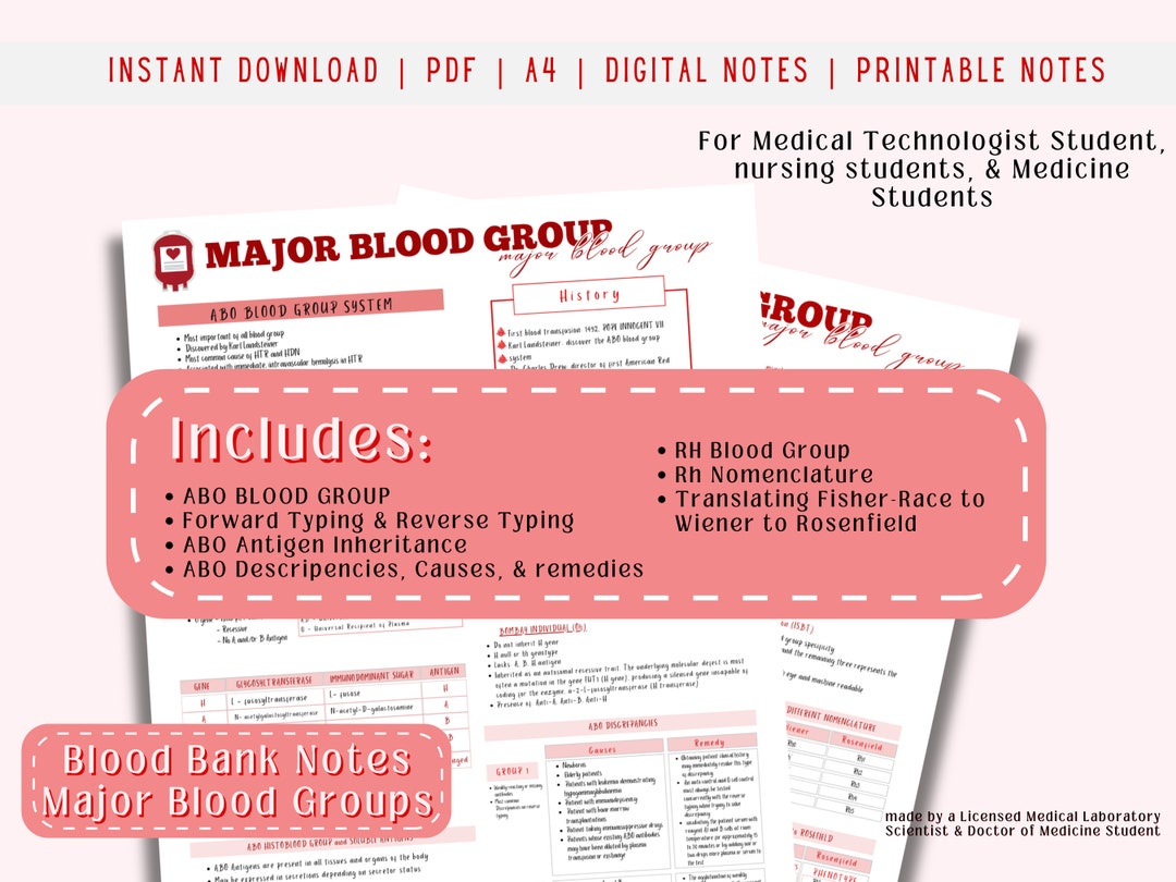 Blood Banking Notes, Medical Notes, Nursing Notes, Medtech Medical ...