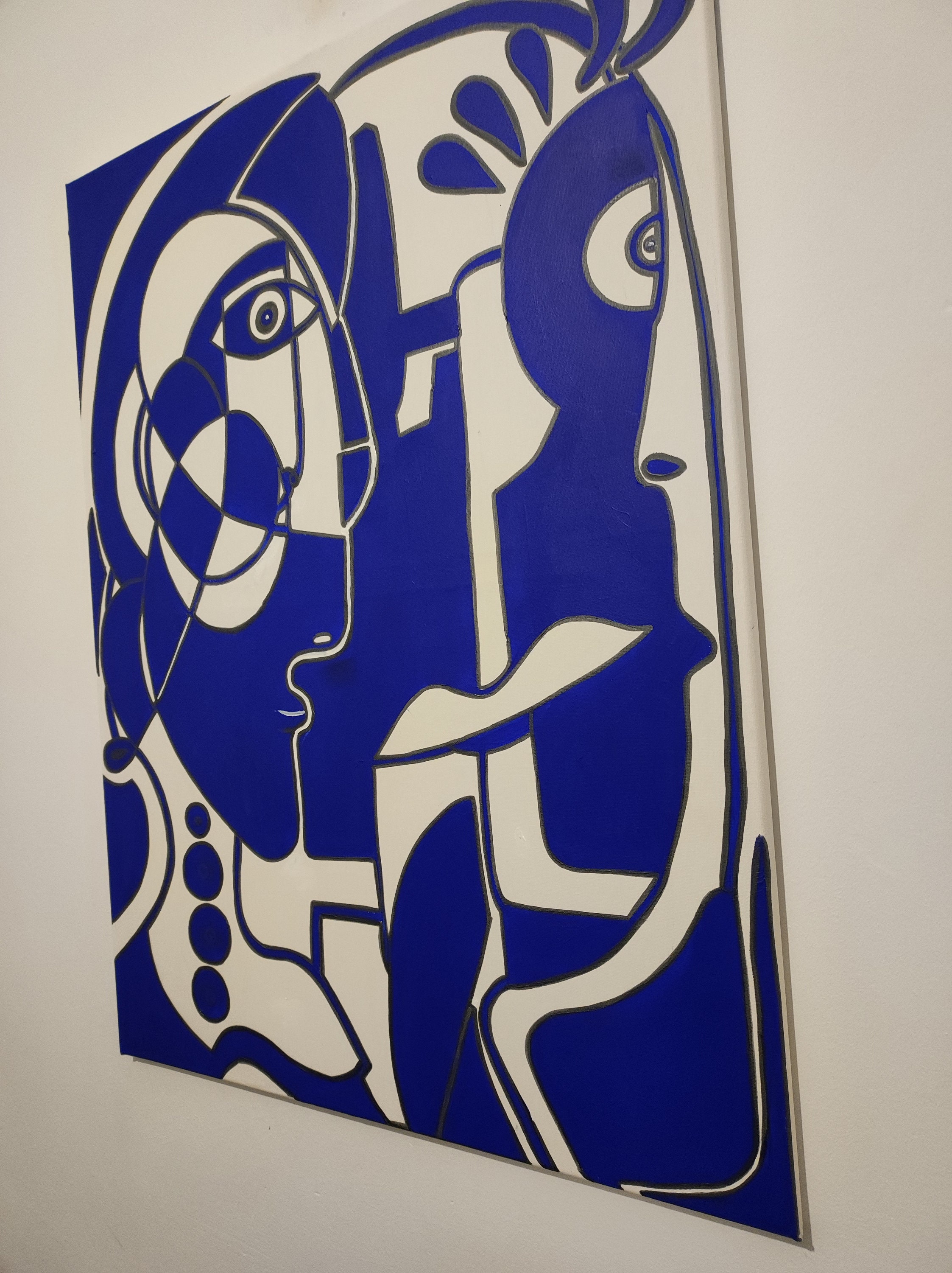Modern Blue Picasso Painting for Living Room, Stylist Painting, Modern ...