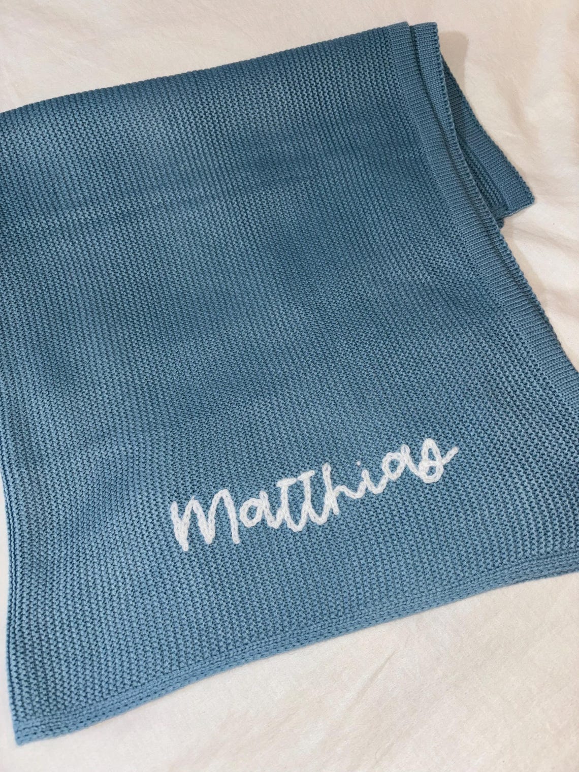 Personalized Hand-embroidered Baby Blanket – Custom Name Baptism ...