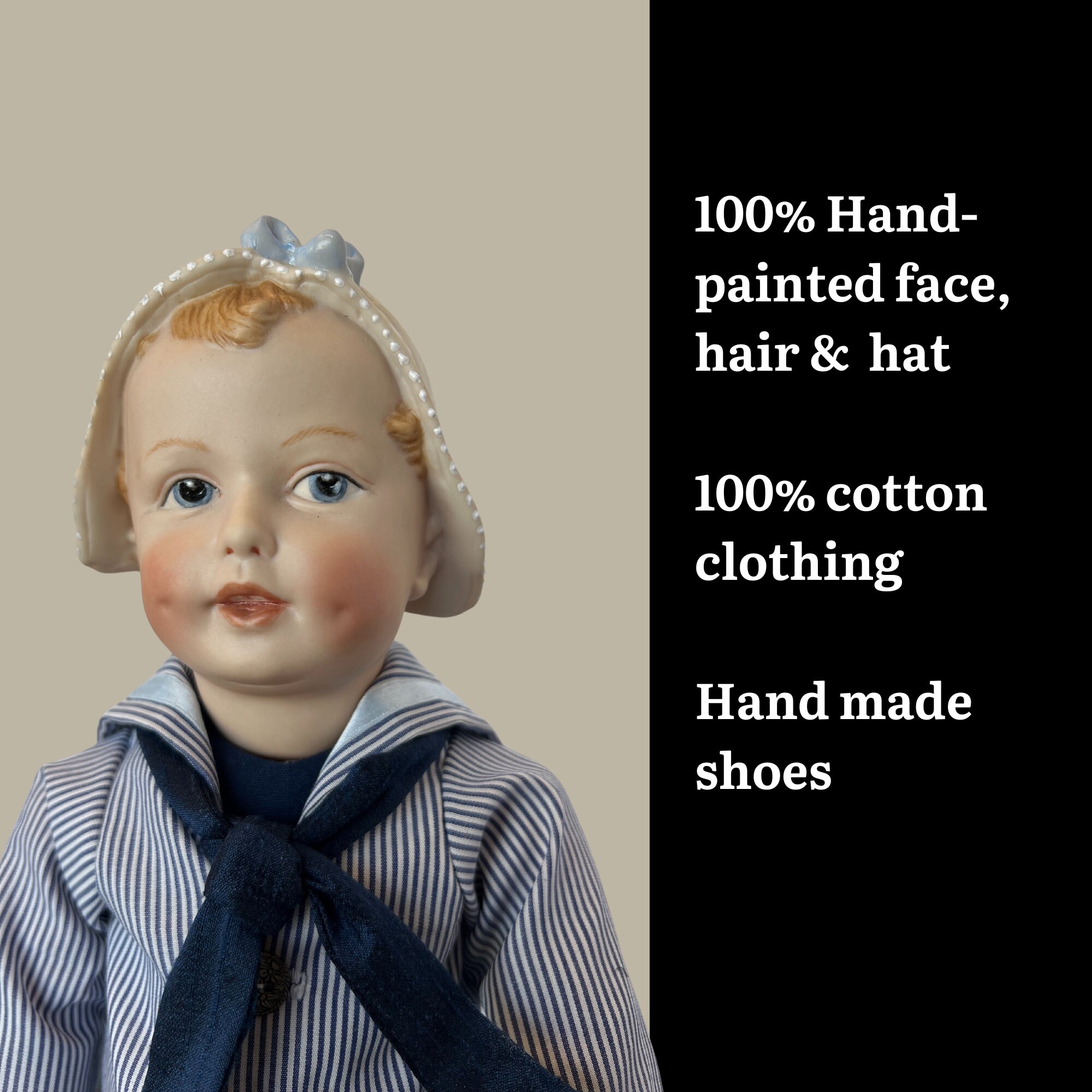 Sailor Boy Porcelain Doll, Antique Doll, Collectors Gift, Doll ...