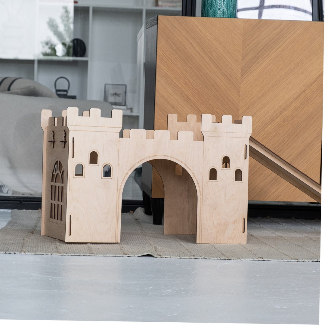 Rabbit House Castle, Wooden Rabbit House, Bunny House Castle, Rabbit ...