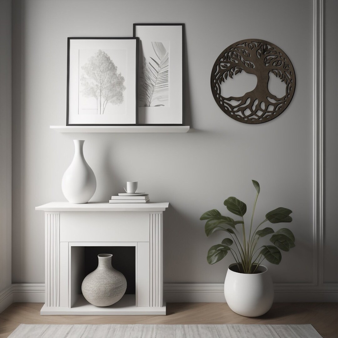 Round Tree Wall Art, Tree of Life Wall Art Wood, Tree of Life Wall ...