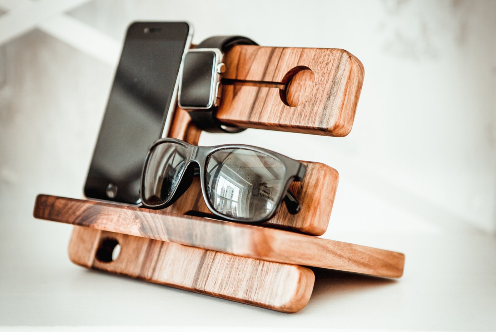 Wooden Docking Station Mencharging Stationphone Stand Wood | Etsy