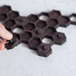 Honeycomb Key Holder,key Hooks,unique Key Holder for Wall,key Rack ...