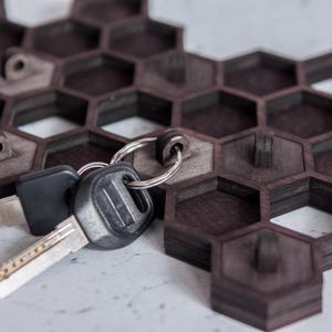 Honeycomb Key Holder,key Hooks,unique Key Holder for Wall,key Rack ...