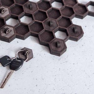 Honeycomb Key Holder,key Hooks,unique Key Holder for Wall,key Rack ...