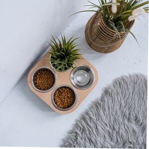 Elevated Cat Food Station, Cat Raised Food Dish, Cat Feeding Platform ...