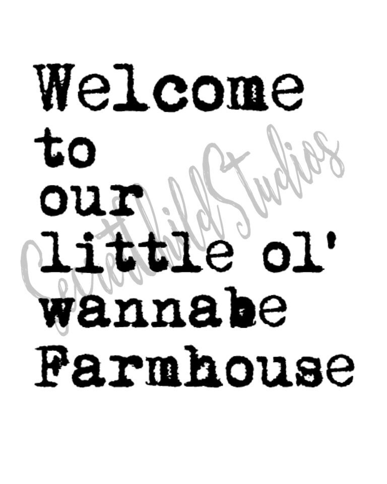 Farmhouse Printable Farmhouse Wall Decor • Black and White Typography ...