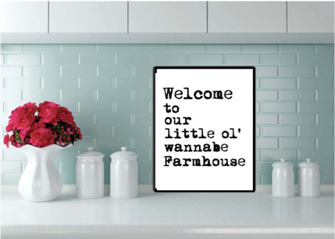 Farmhouse Printable Farmhouse Wall Decor • Black and White Typography ...
