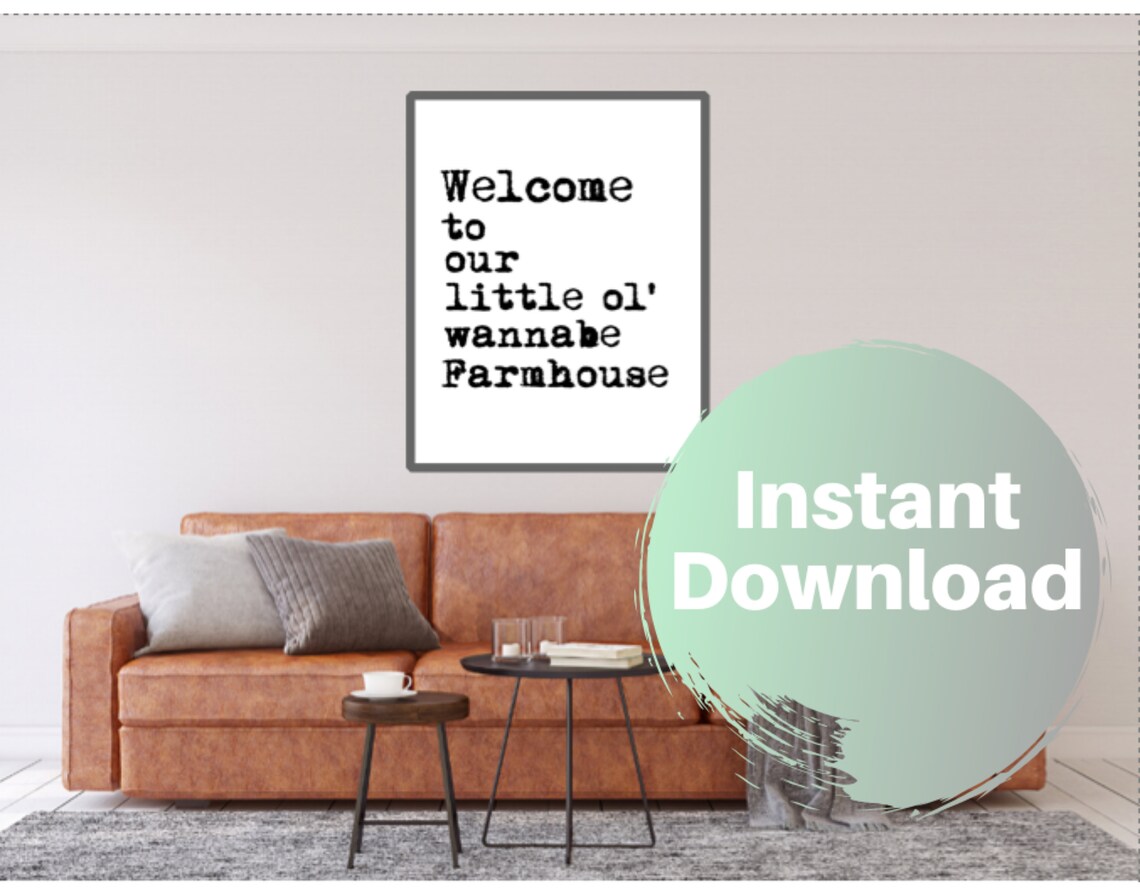 Farmhouse Printable Farmhouse Wall Decor • Black and White Typography ...